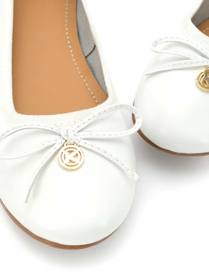 Ballerines blanches pour femmes KATIE