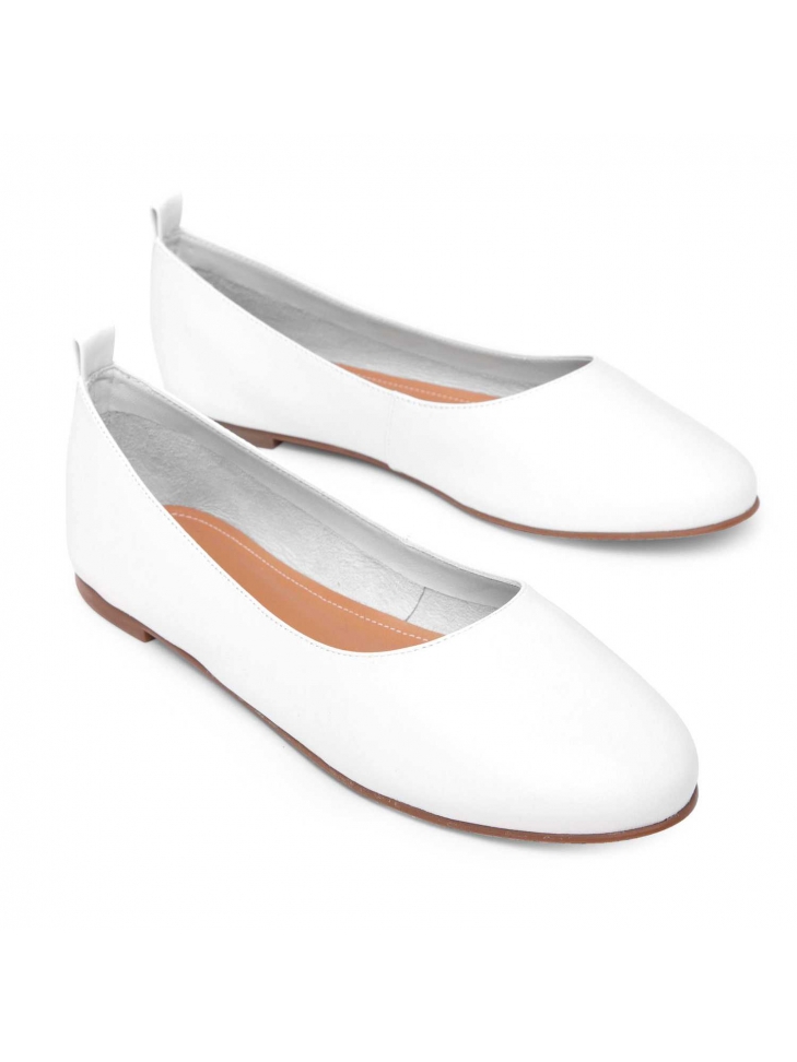 Ballerines blanches pour femmes NEREZA